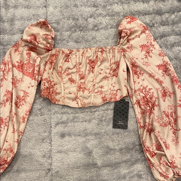 Tops | Brand New Floral Puff Sleeve Top | Poshmark